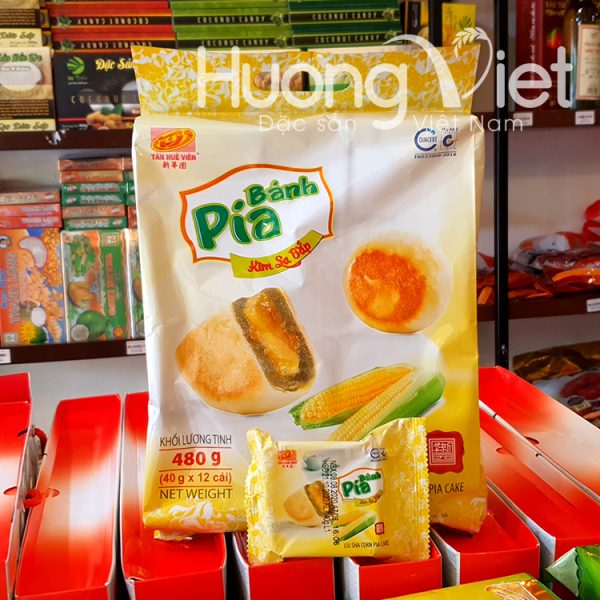 Bánh pía kim sa bí đỏ không trứng Tân Huê Viên 500g - Quà Quê Nam Bộ